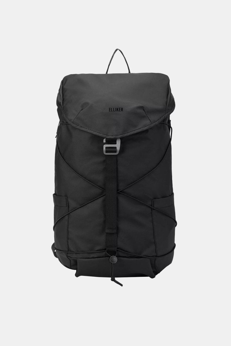 Elliker Wharfe Flap Over Backpack 22L (Black) – Number Six